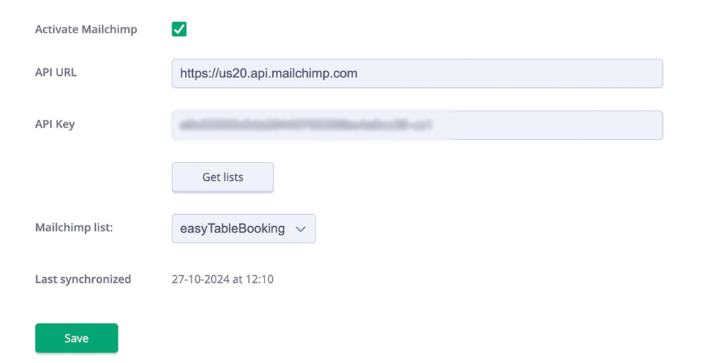 How to Activate Integration with MailChimp – easyTable Support ...